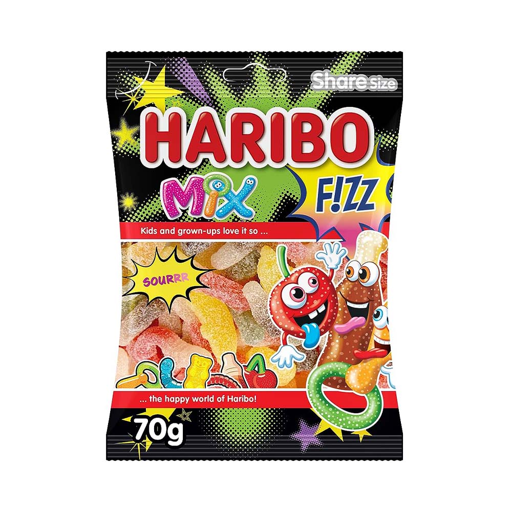 HARIBO FIZZY MIX SOUR 70G - Sweet Zania